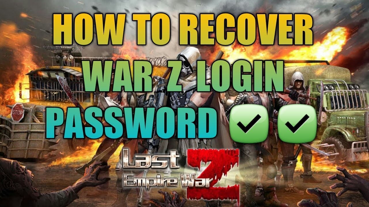 How To Recover War Z Login Password - YouTube