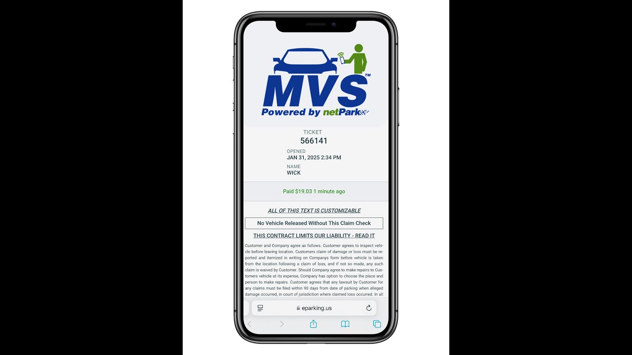 Open Tickets Using The netPark Software MVS App - YouTube