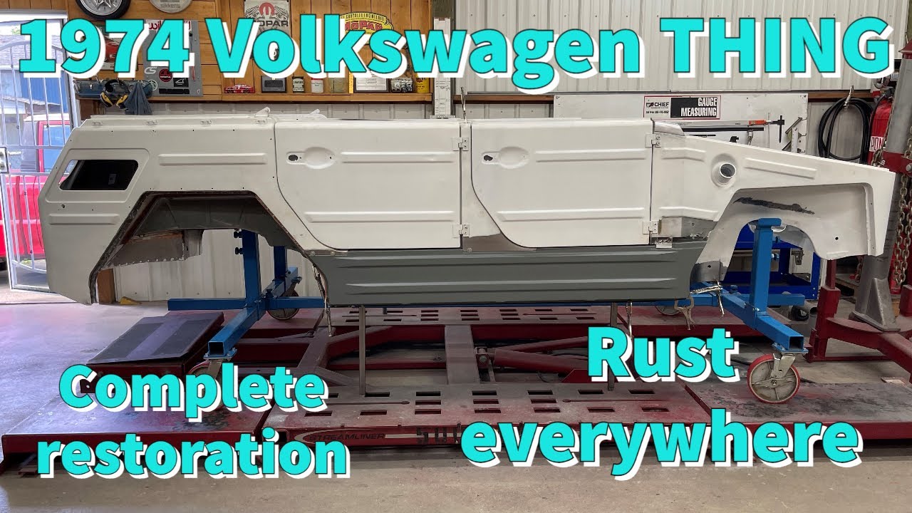 1974 Volkswagen THING, Finishing the rear frame rails and using a ...