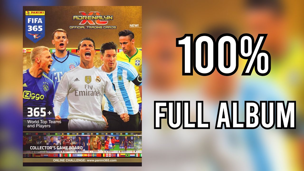 Panini Full Sticker Album FIFA 365 2015/16 Adrenalyn XL 100% COMPLETE ...