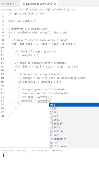 Optimized Bubble Sort Algorithm Instantly Improves Your Sorting Skills Shorts Bubblesort
