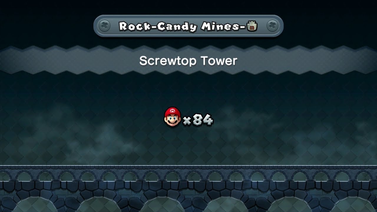 New Super Mario Bros U Gameplay Walkthrough Rock Candy Mines Screwtop ...