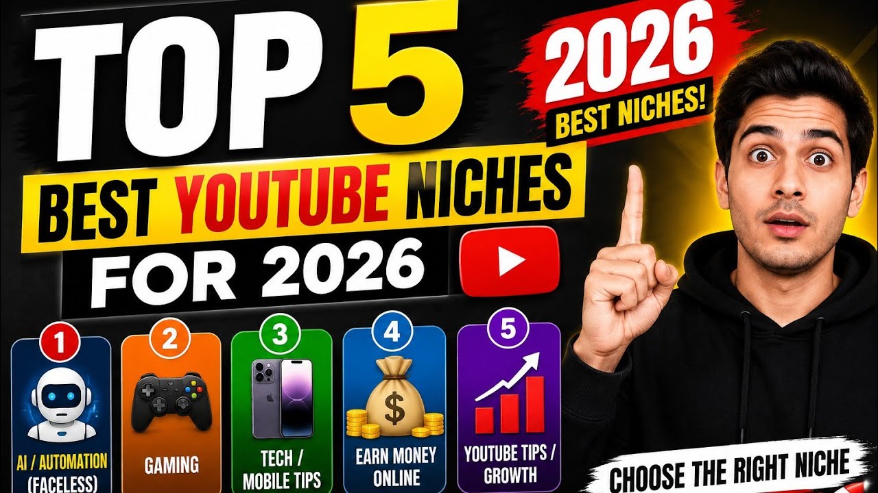 “Top 5 Best YouTube Niches For 2026” - YouTube