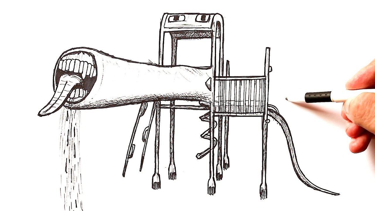How to draw a The Carnivorous Slide | SCP-1562 - YouTube