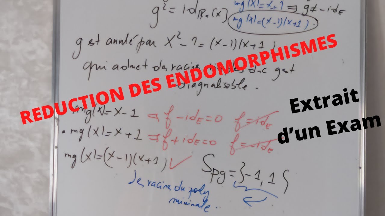 Réduction des endomorphismes:Extrait d’un exam - YouTube