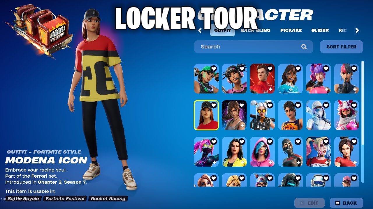 Fortnite Locker Tour (Skins, Pickaxes, Gliders, Etc. + Rare Cosmetics ...