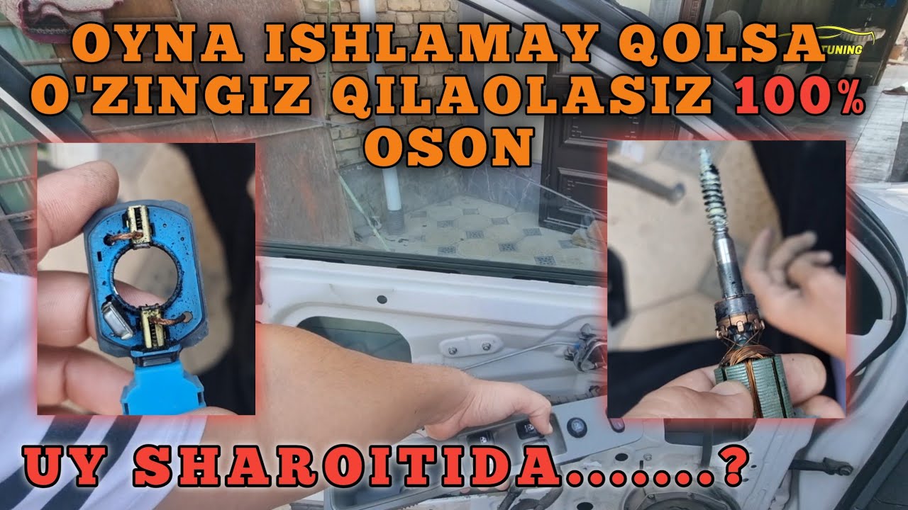 Puliz Yonizga Qoladi, Uy Sharoitida Oyna Matorchik Remont Qilish - YouTube
