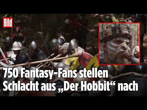TSCHECHIEN: Legendäre Hobbit-Schlacht! 750 Fantasy-Fans stellen Schlacht nach!