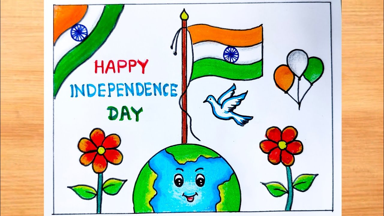 Independence Day Poster Drawing|| Independence Day Drawing|| 15 August ...