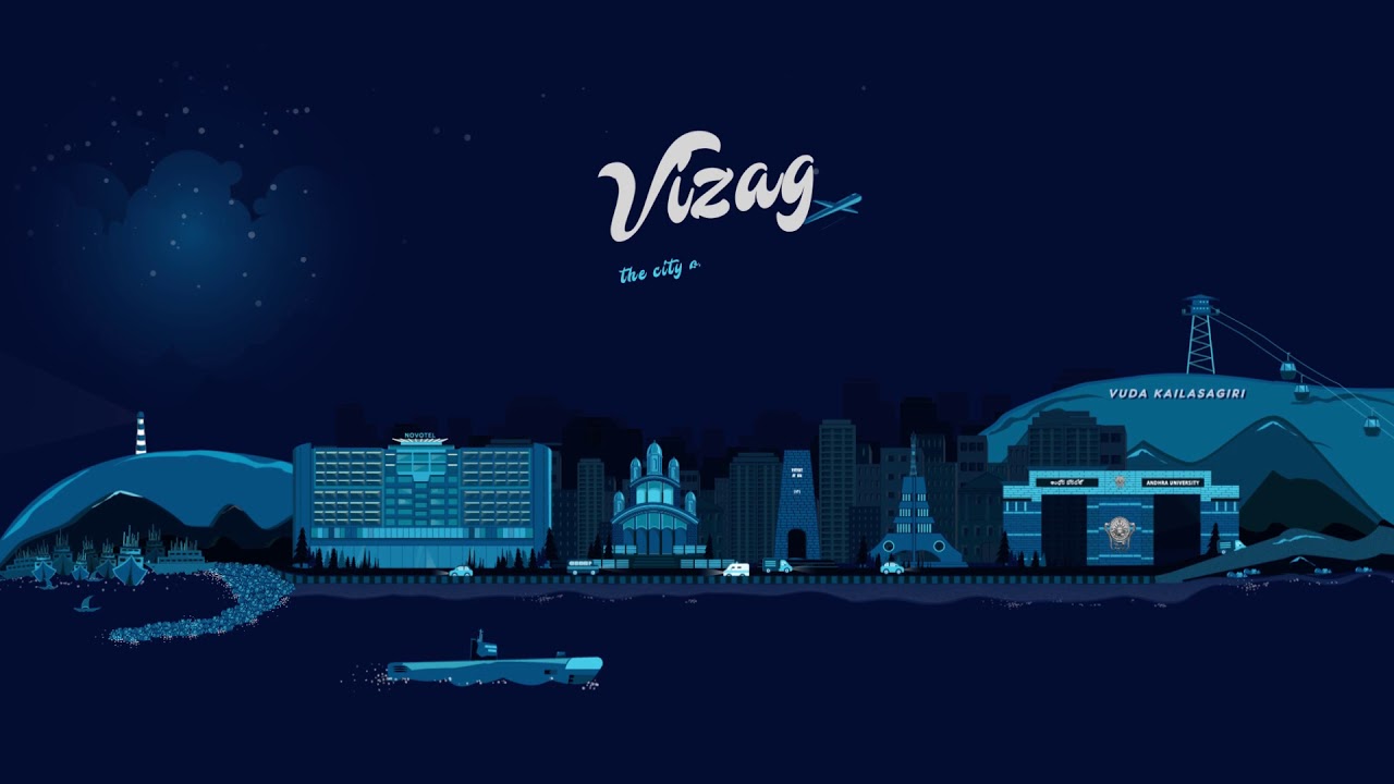 Visakhapatnam - The city of destiny - Vizag City Illustration Motion ...