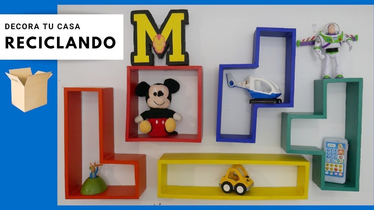 🛑 COMO hacer REPISAS FLOTANTES CON CARTON 🤯/ IDEAS para DECORAR tu ...