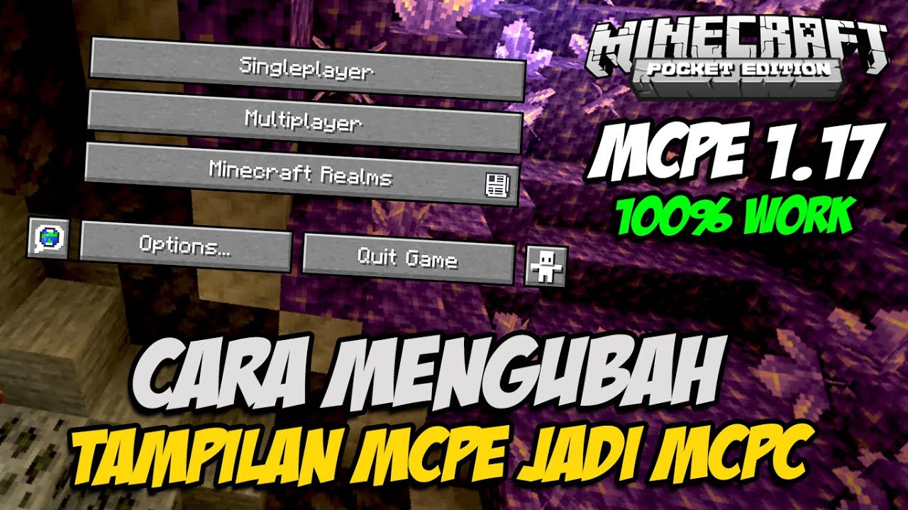 Cara Mengubah Tampilan MCPE menjadi MCPC di MCPE 1.17 - JAVA UI MCPE 1. ...