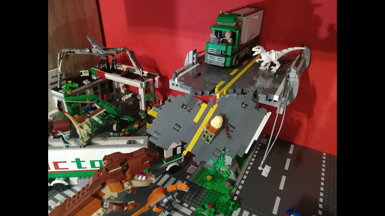 Lego COLLAPSED Highway Adventure MOC I Lego JURASSIC WORLD episode 7 ...