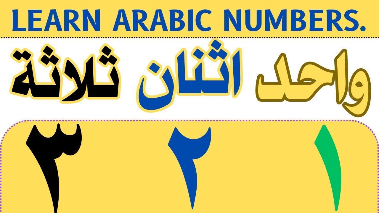 Arabic Numbers 1 To 10 | Learn Arabic Numbers | Learn basic Arabic ...