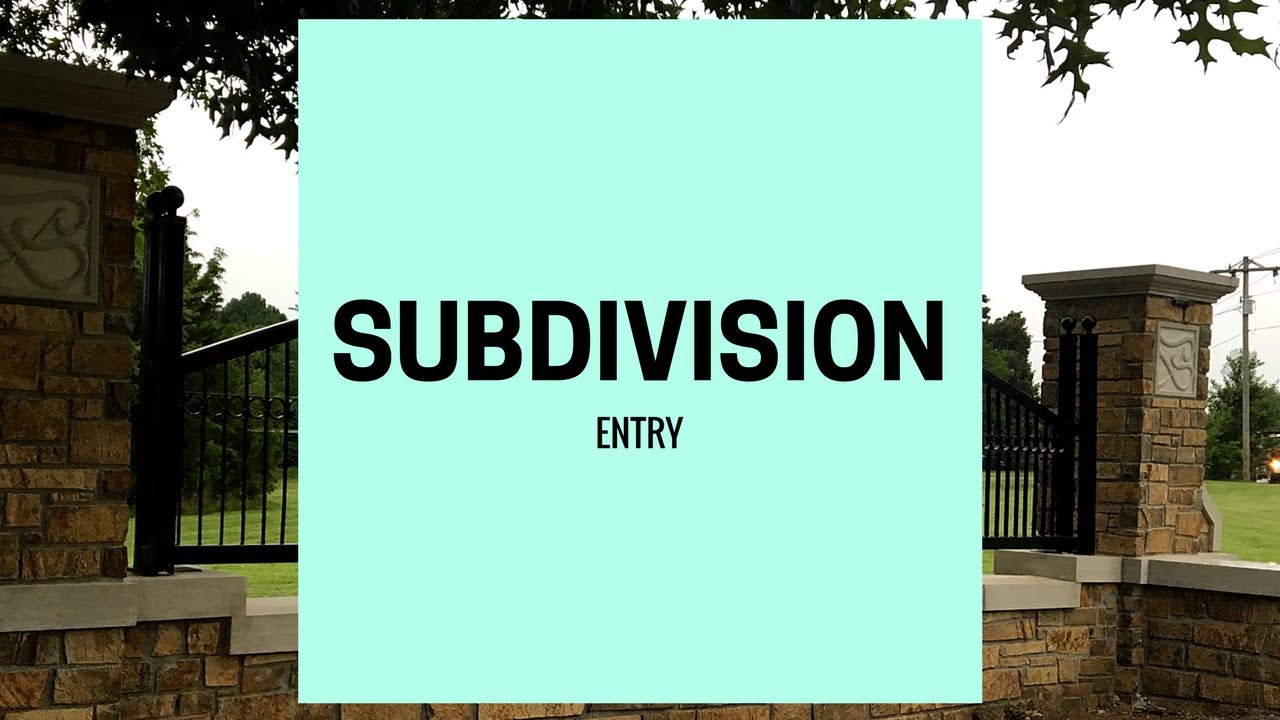 Site Visit - Bridgeport Subdivision Entry wall and sign renovation ...