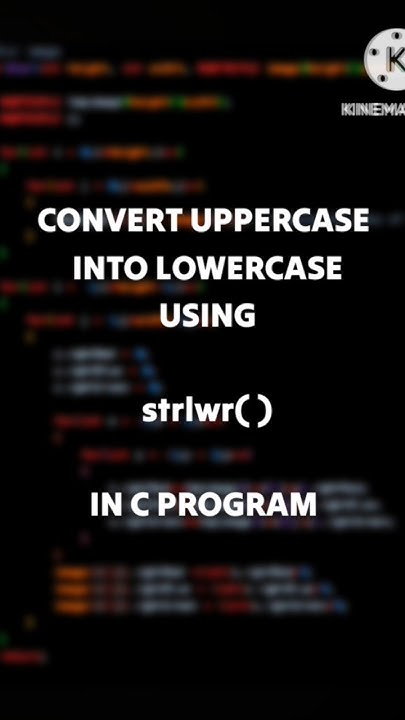 Convert A String Into Lowercase Using Cprogramming Programming Coding Code Youtube