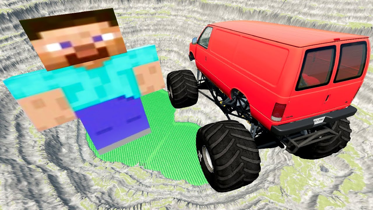 Leap Of Death Car Jumps & Falls Into Green Slime Pit with Steve From ...