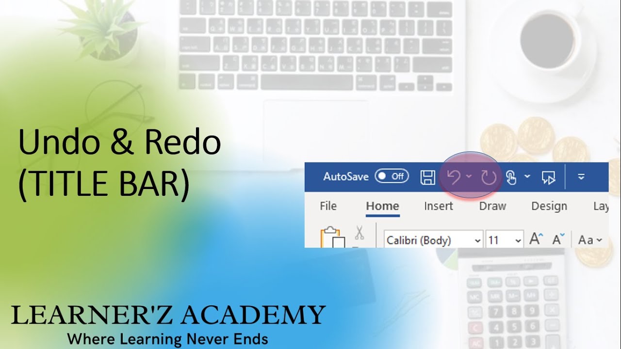How to use Undo & Redo options in MS Word 2016/2019/365 in Hindi - YouTube