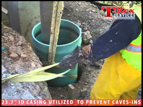 Hydro Excavated Cased Pier Hole | Hydro Excavation | T-Rex Services ...