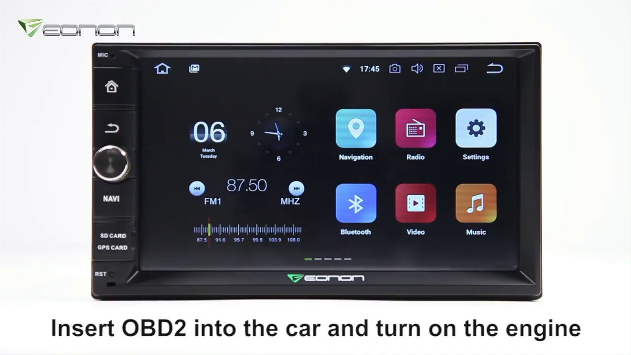 [1] Eonon V0056 OBD2 & Android 8.0 Unit Connection Instructions - YouTube