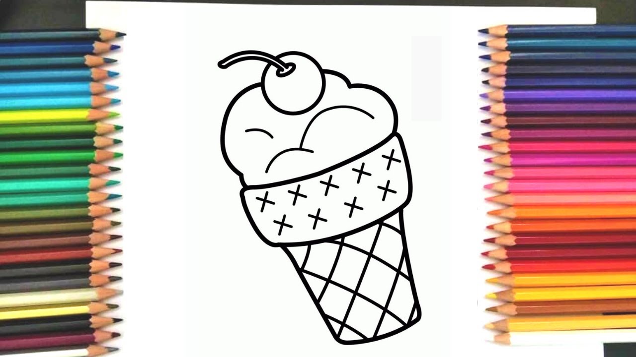COLORING A BIG ICECREAM | MEWARNA AISKRIM YANG BESAR COLOURING IS FUN ...