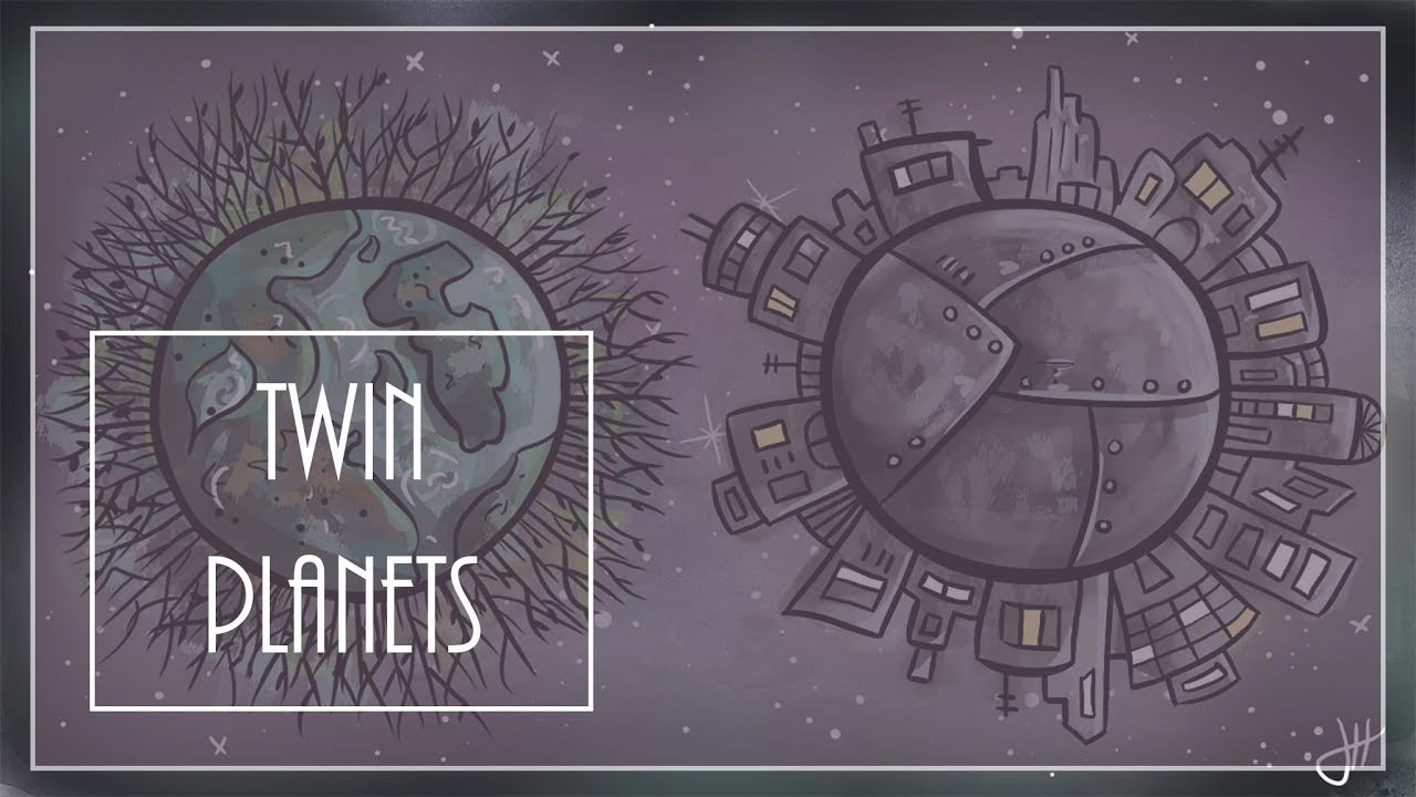 Digital Art Time Lapse, "Twin Planets" | Science Fiction Art - YouTube