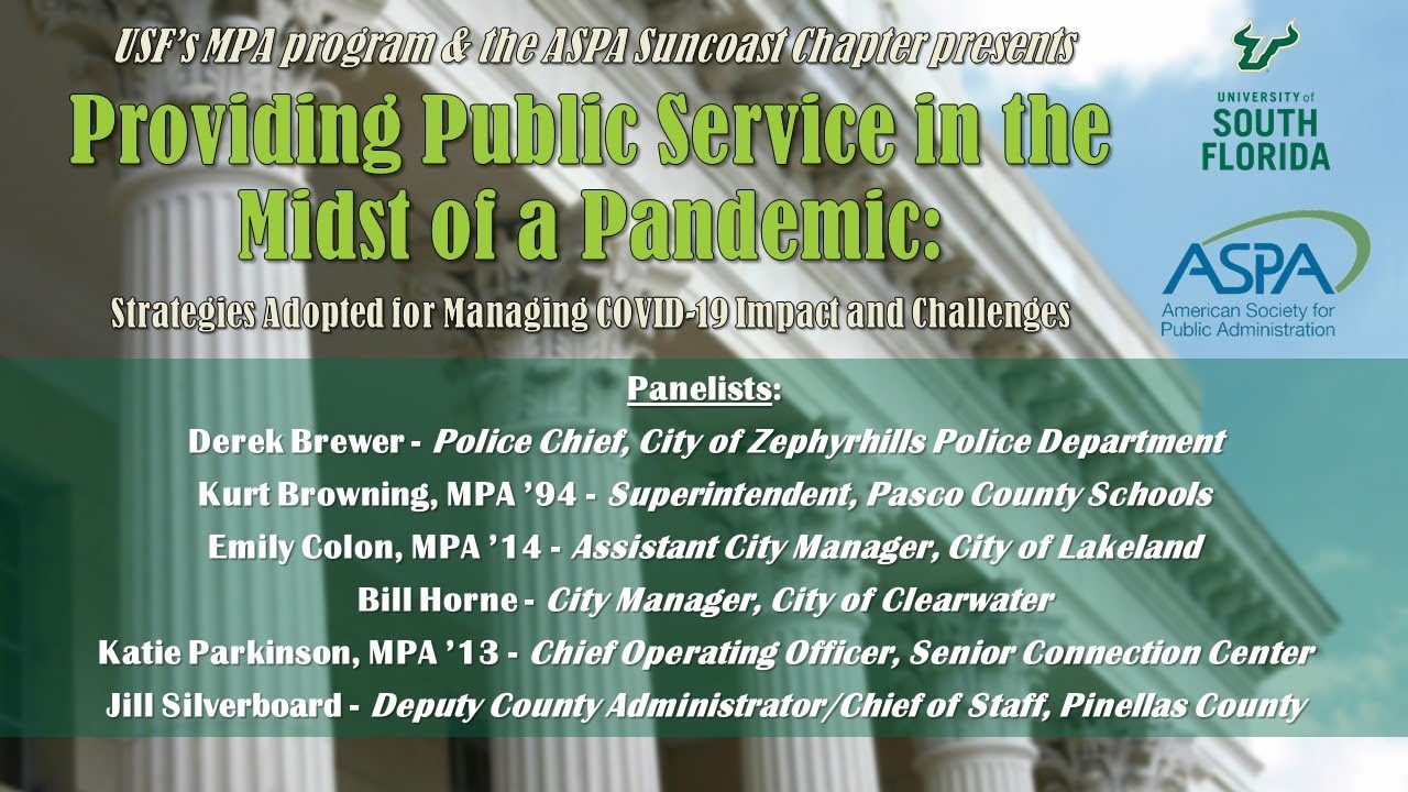 USF Master of Public Administration - 2021 Panel & Awards Virtual Event ...