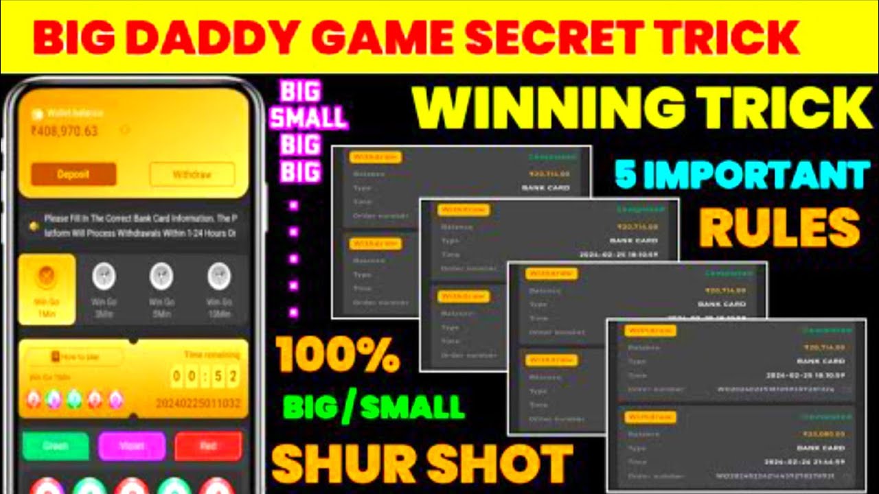 Big Daddy Colour Prediction Winning Trick | Bdg Game Kaise Khele | Bdg ...