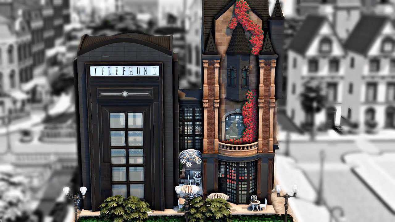 Big telephone booth + student hang out. | No cc | The sims 4 | Stop ...