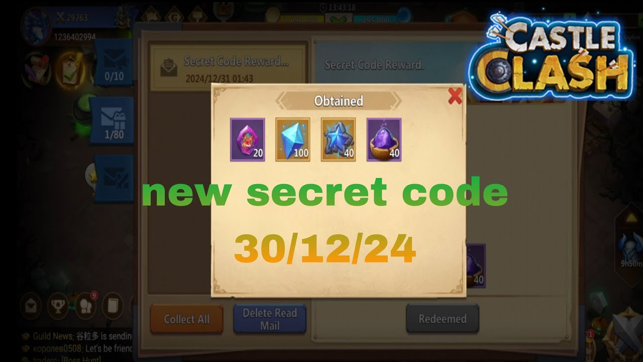 CASTLECLASH |NEW SECRET CODE 30/12/24|MÃ NHẬN THƯỞNG MỚI NHẤT - YouTube