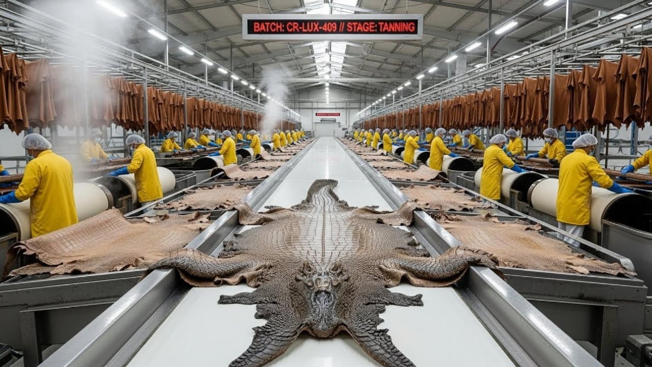 Inside a Crocodile Leather Factory | How Raw Crocodile Skin Turns Into ...
