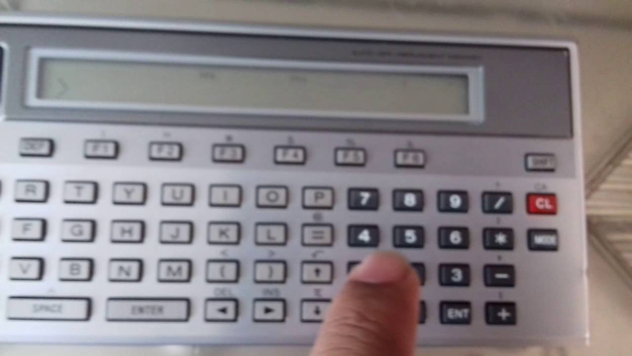 Radio shack TRS-80 pocket computer ale games mexico - YouTube