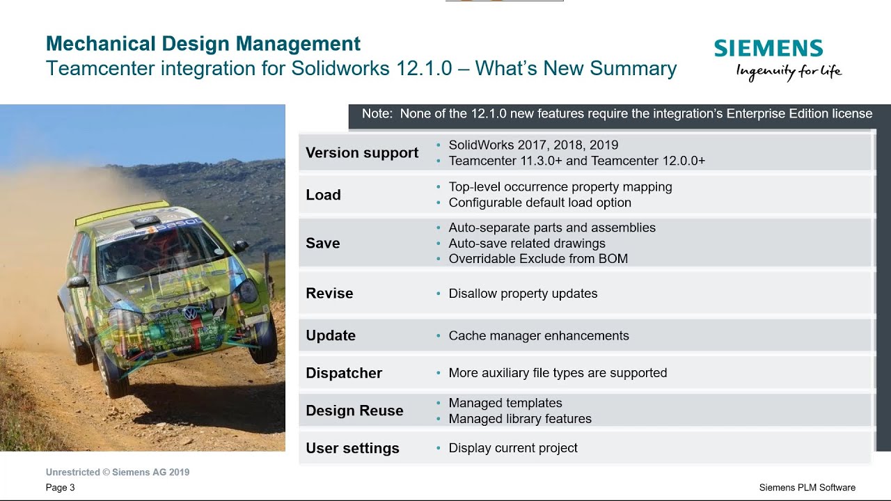 SolidWorks Integration 12.1.0 Teamcenter - YouTube