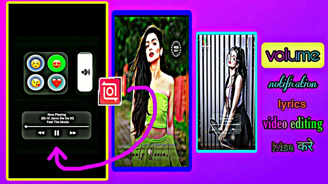 Trending Notification Volume Bar Status video Editing in Inshot | Lofi ...