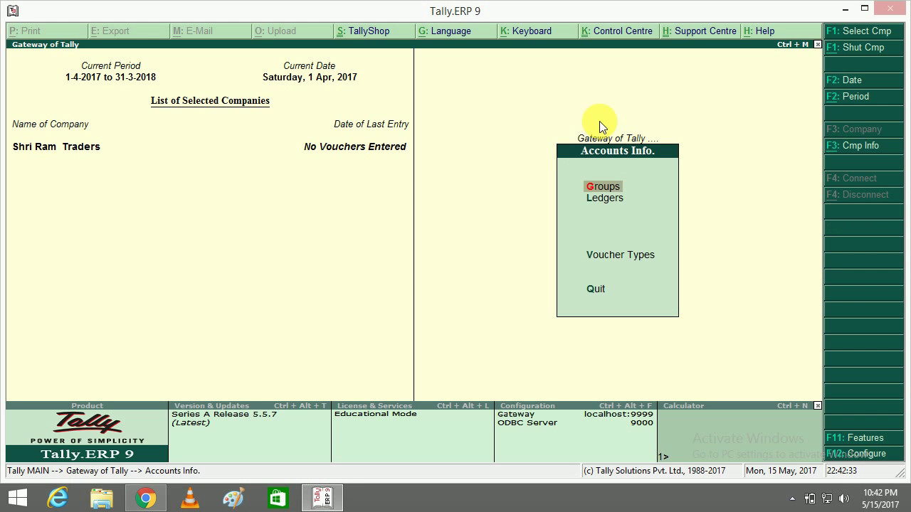 create single group and multipal groups in tally erp 9 - YouTube