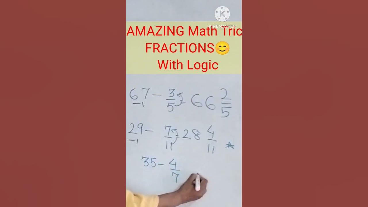 Solve In 2 Sec Amazing Maths Trick Fractions With Logic