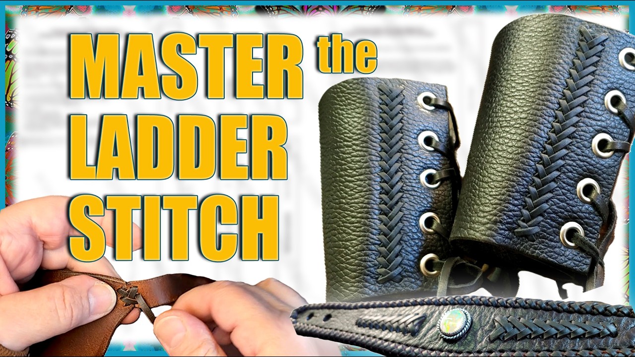How to Make a Ladder Stitch on Leather | Traditional Lacing Technique ...