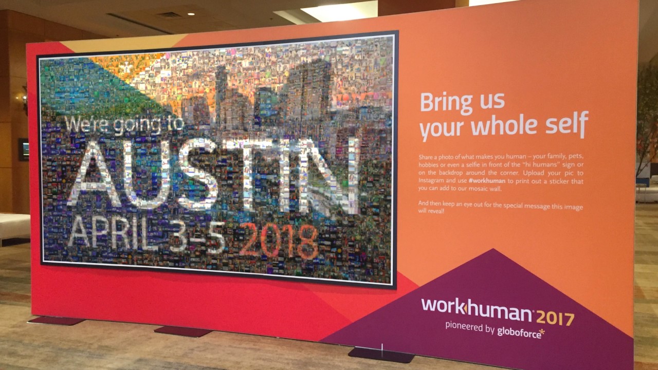Globoforce Work Human 2017 Live Print Mosaic - YouTube