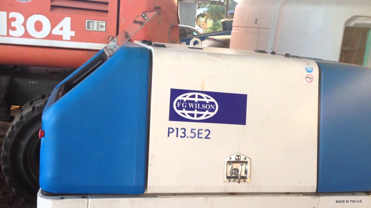 starting a FG Wilson Generator P13.5E2 - YouTube