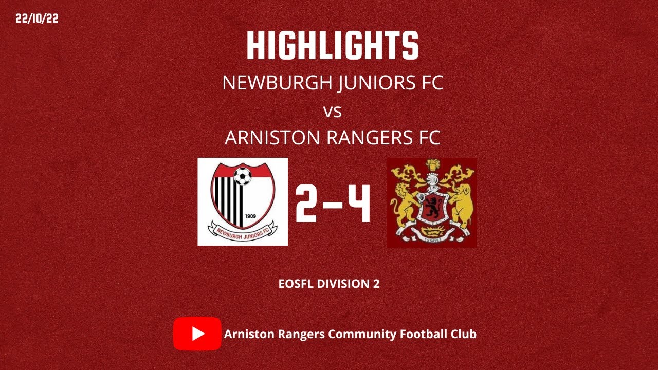 Newburgh Juniors FC vs Arniston Rangers FC | 22/10/22 EOSFL DIVISION 2 ...