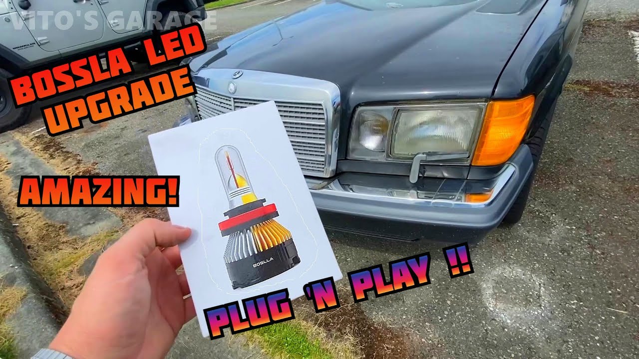 Amazing Upgrade BOSLLA LED Headlight Bulbs For S Class Mercedes W126 ...