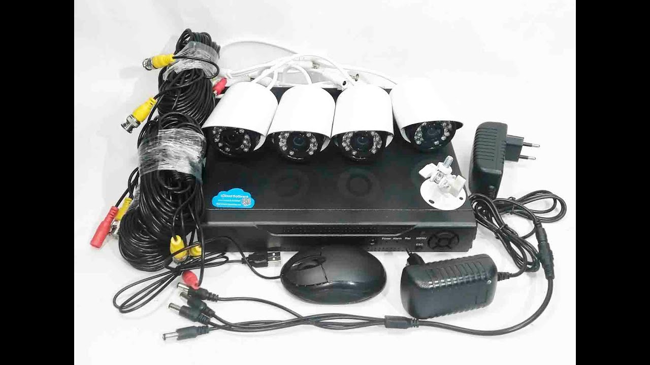 Комплект відеоспостереження на 4 камери DVR KIT 7004 AHD 4ch Gibrid ...