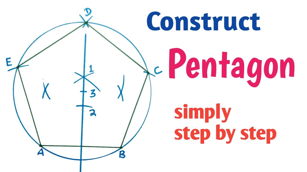 How to construct a pentagon |How to draw a pentagon (एक पेंटागन कैसे ...