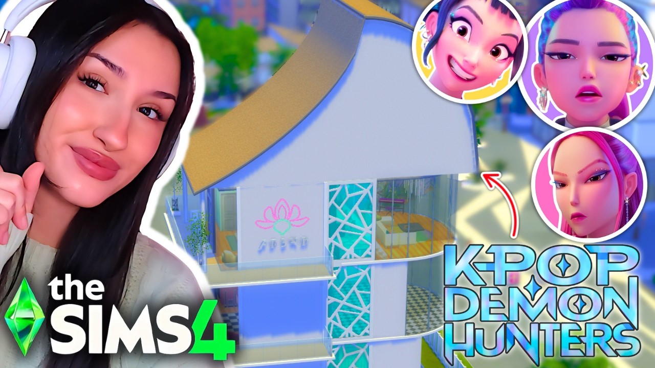 building the HUNTRIX Tower from KPop Demon Hunters in The Sims 4 - YouTube
