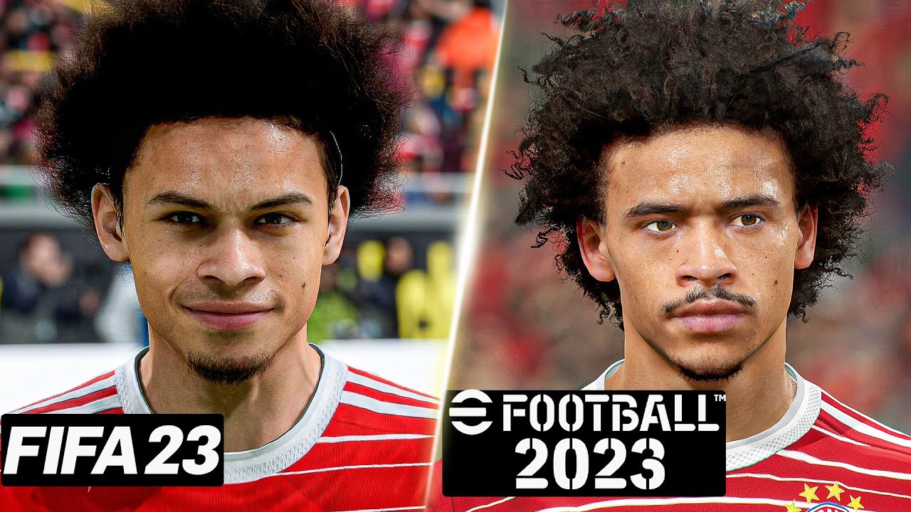 FIFA 23 vs eFootball 2023 - FC Bayern Munich Player Faces Comparison ...
