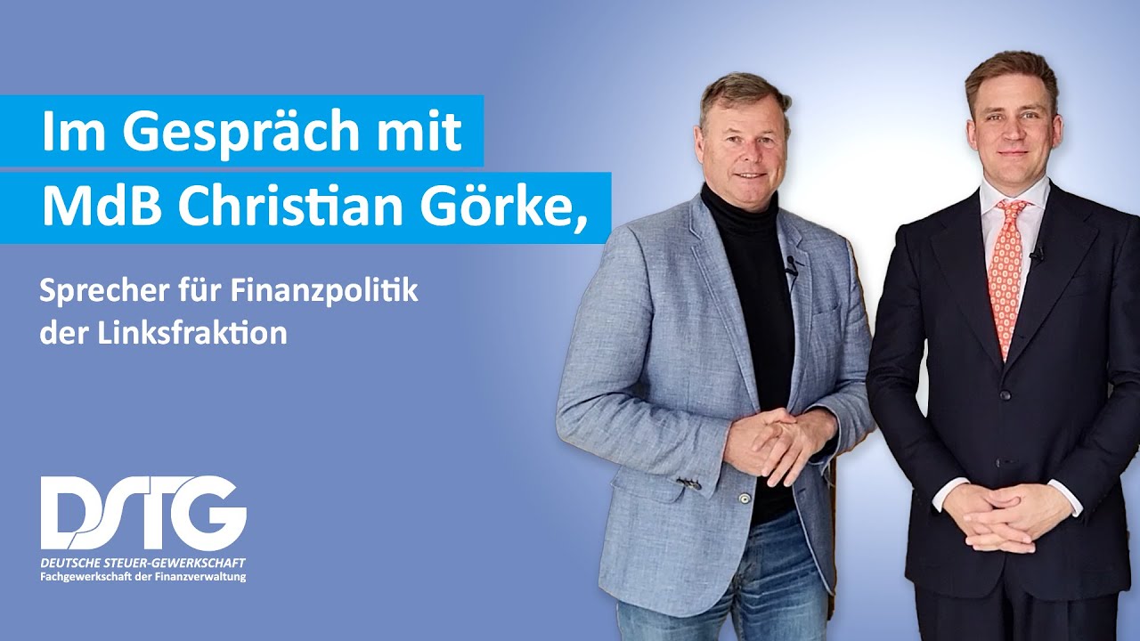 DSTG-Bundesvorsitzender Florian Köbler im Gespräch mit MdB Christian ...