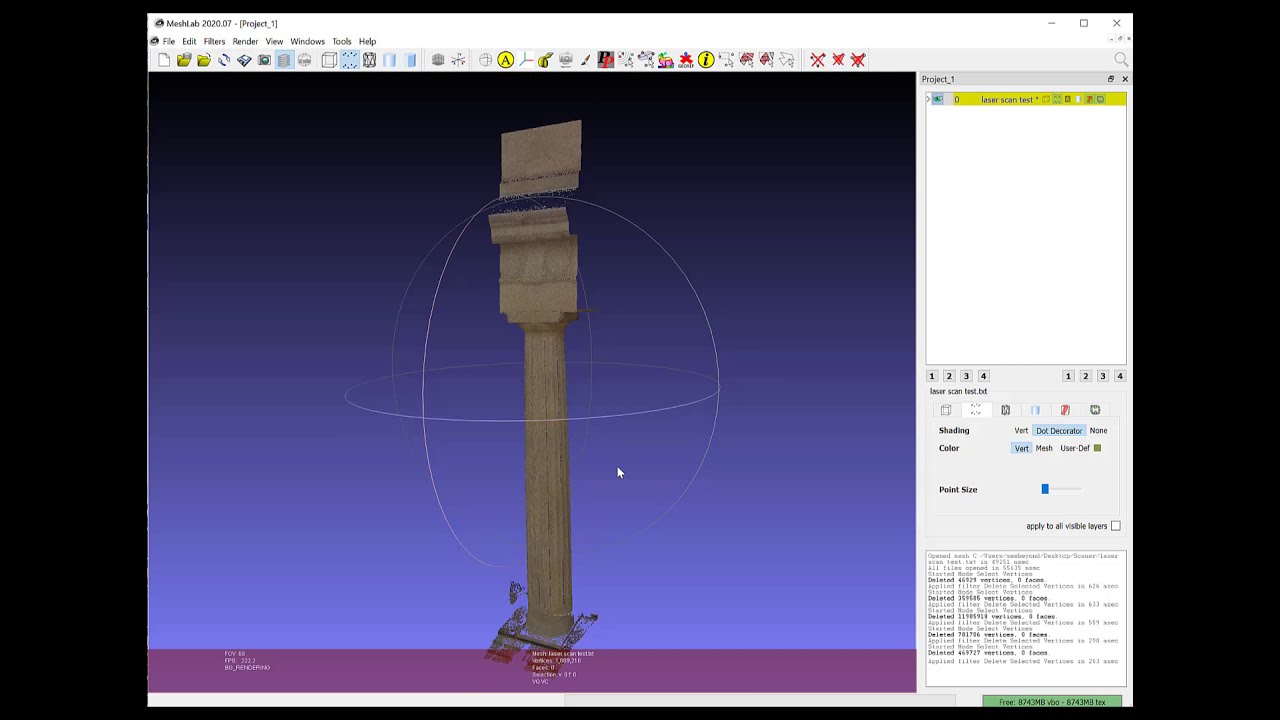 Point Cloud to Mesh Texture - YouTube