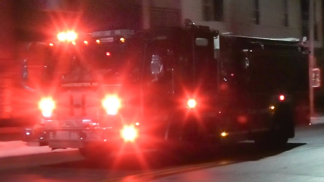 Manchester, NH Fire Department Engine 11 Responding - YouTube