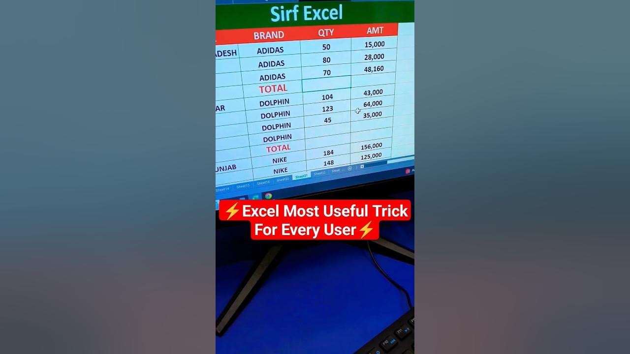 Excel Most Useful Trick For Every Excel User 🔥😲 #excel #viral #exceltips #computer - YouTube