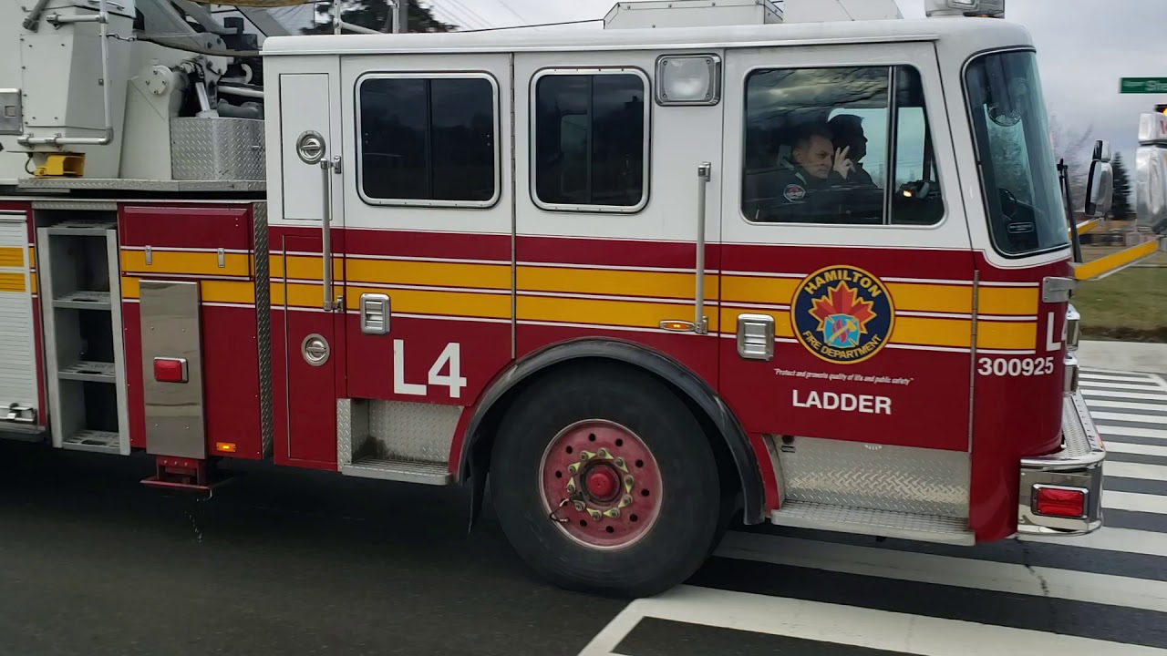 Hamilton Fire- Ladder 4 Returning to quarters after a medical call ...